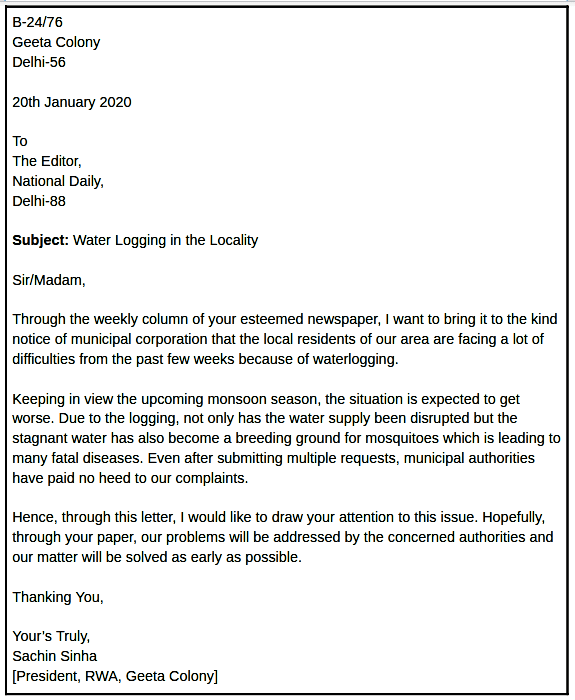 How To Write A Letter Letter Writing Types Formats Examples 