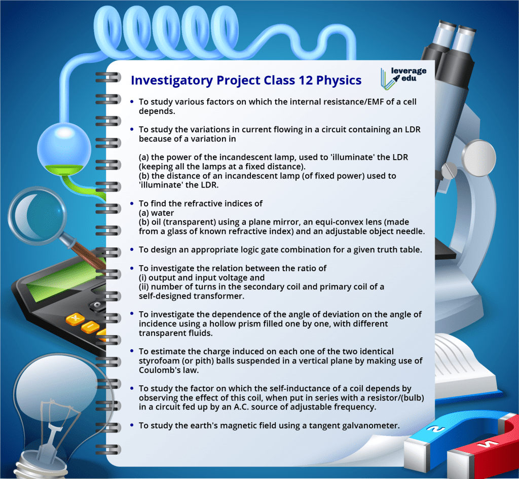 Physics Project For Class 12 Top 50 Ideas Experiments Leverage Edu 